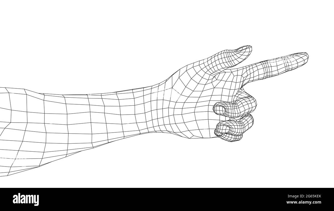 Human hand point with finger. Vector Stock Vector Image & Art - Alamy