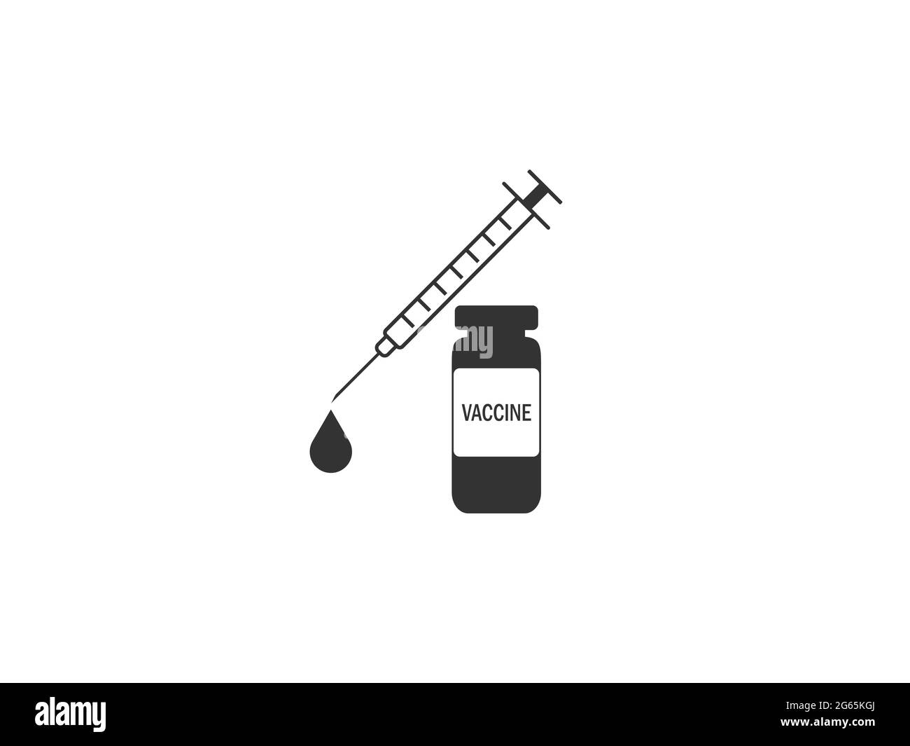 Vaccination, injection, inoculation icon. Vector illustration. flat ...