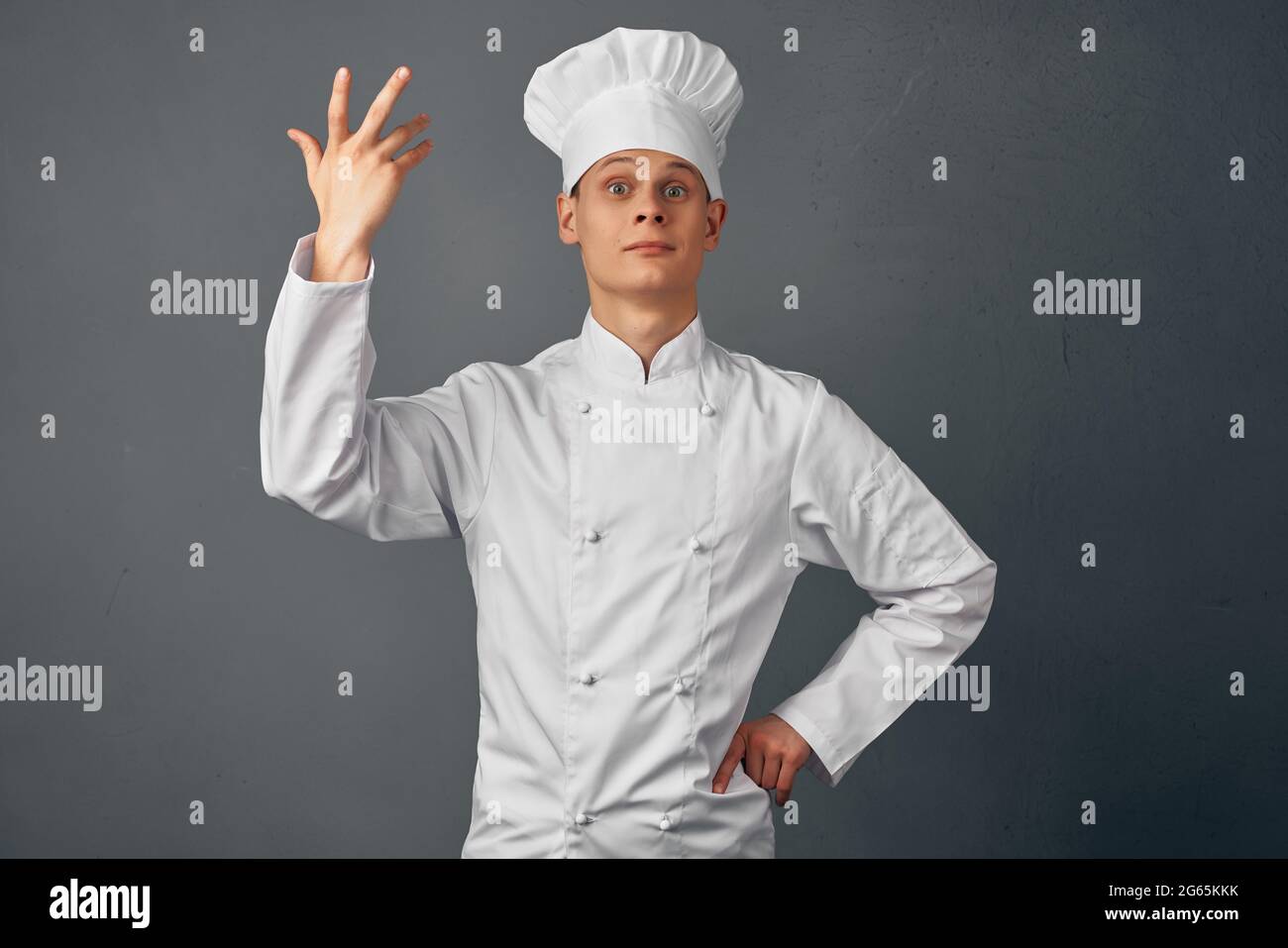 Chef hand folded hi-res stock photography and images - Alamy