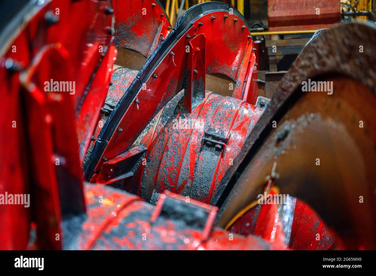 Mining and processing plant. Wet sand grading process Stock Photo - Alamy