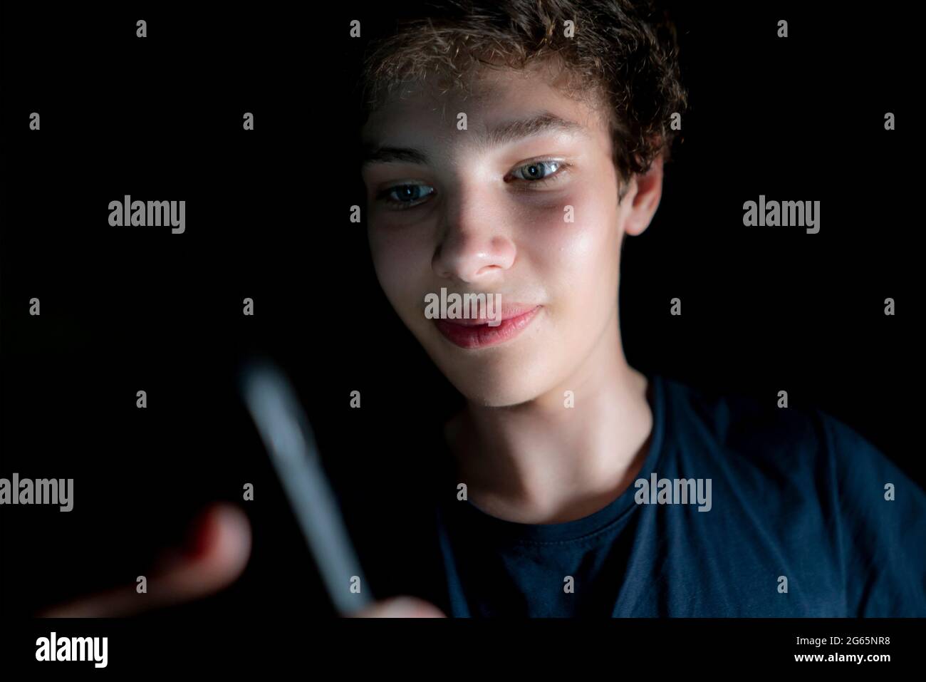 Teenager bed dark screen hi-res stock photography and images - Alamy