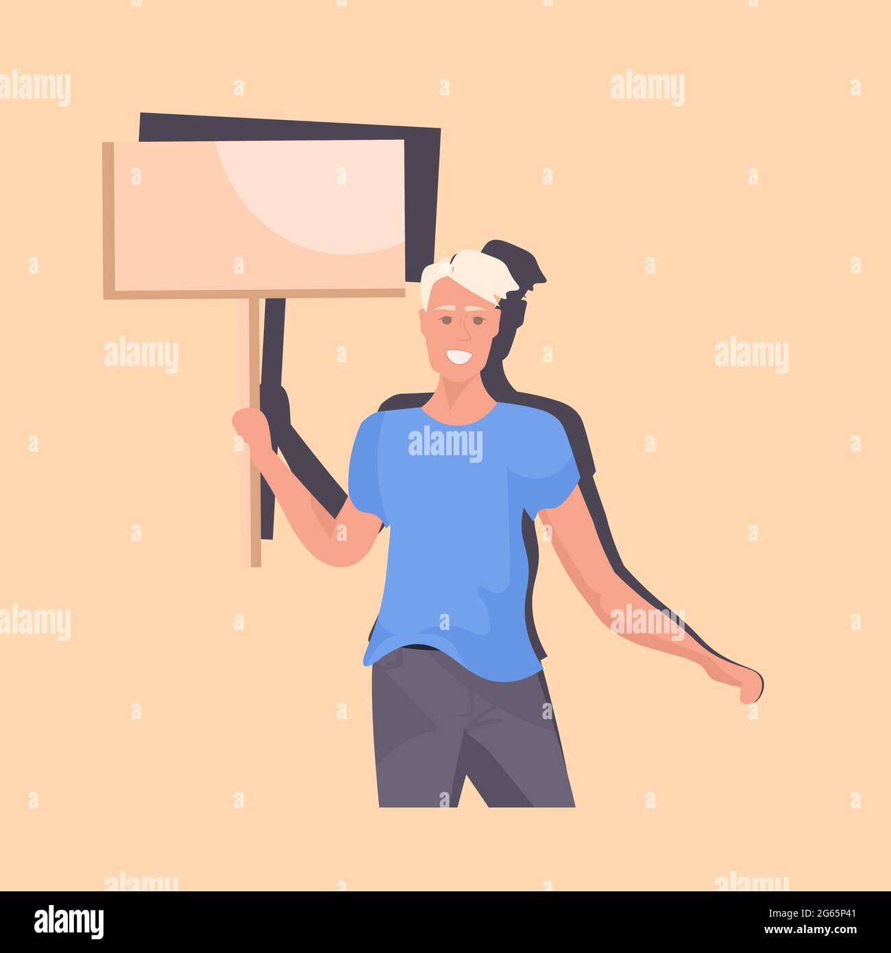 Political cartoon banner protest Stock Vector Images - Alamy