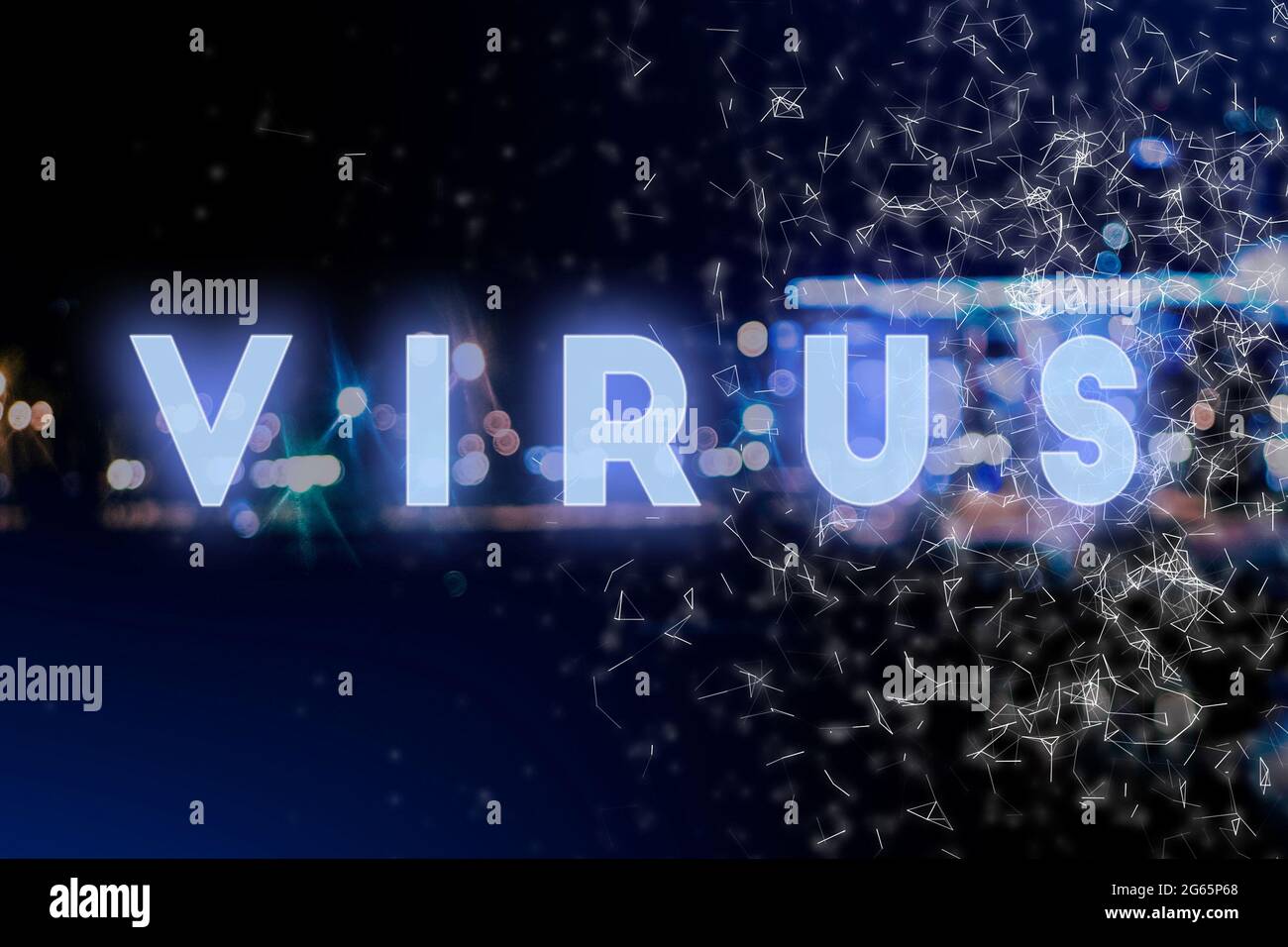 computer virus text concept, virtual interface Stock Photo - Alamy
