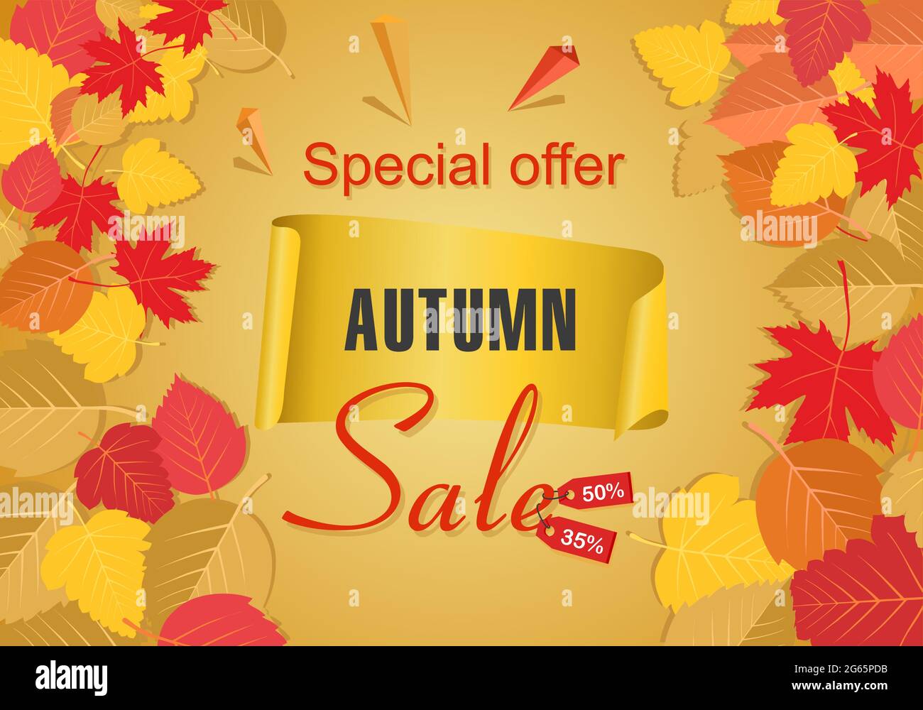 Autumn sale background template. Layouts for shopping sale or promo ...