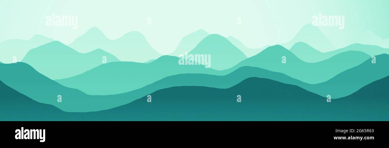 cute hills at dawn digitally made background texture illustration Stock ...