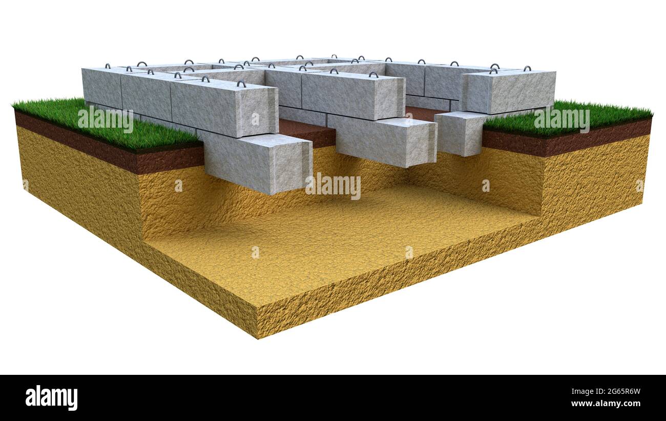 precast cement panel base, isolated industrial 3D rendering Stock Photo ...