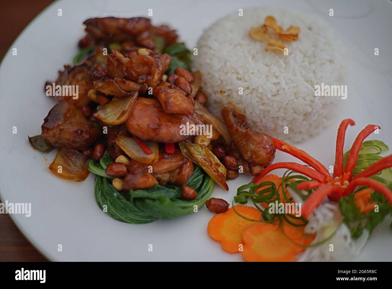 Delicious Roasted chicken rice set, a popular meal in Malaysia Stock ...