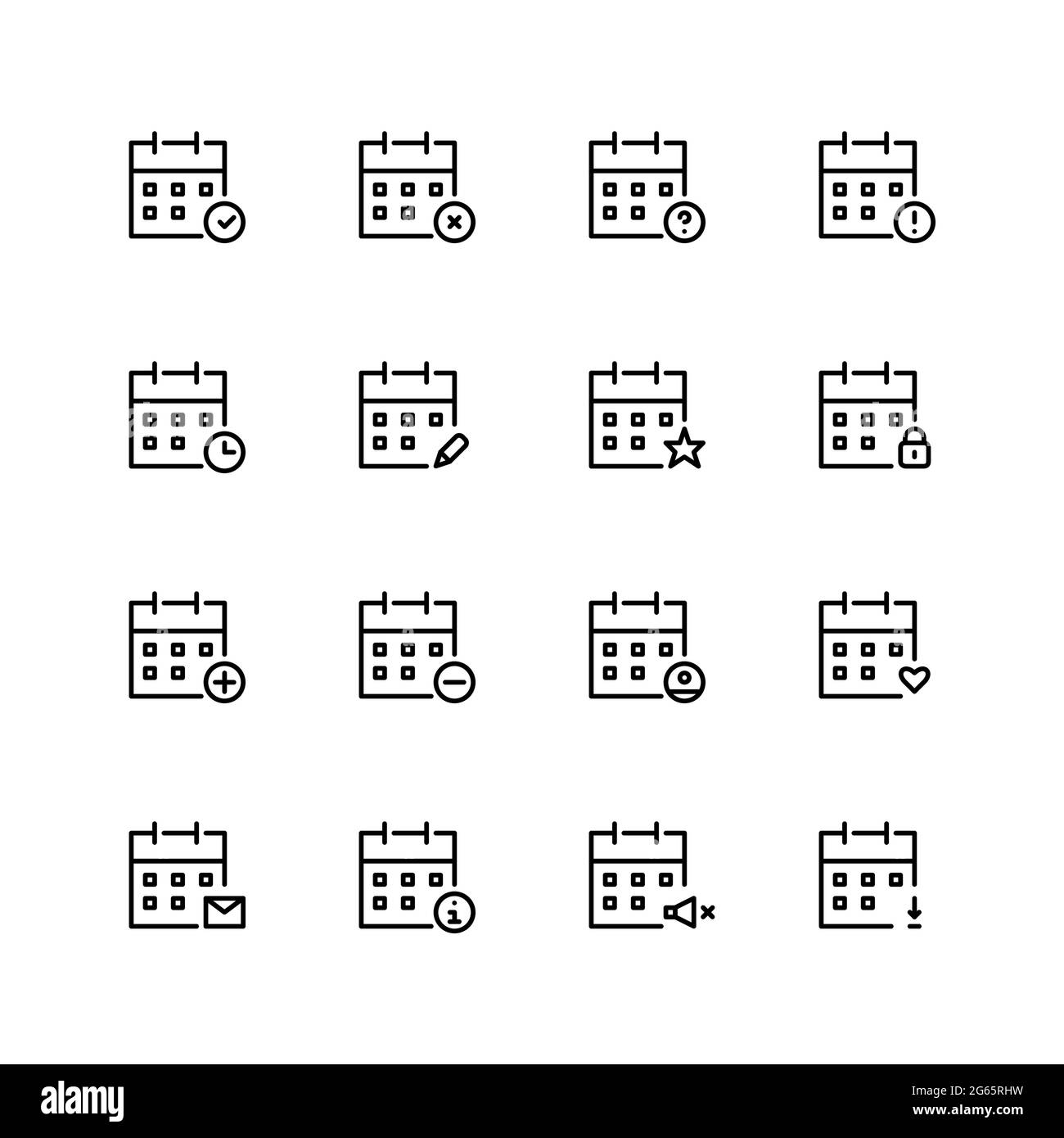 Import flat white icons Cut Out Stock Images & Pictures - Alamy