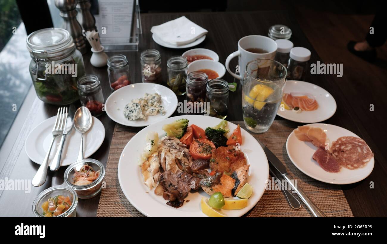 Fine Dining Buffet Gourmet Cuisine Bangkok Thailandpig out Stock Photo ...