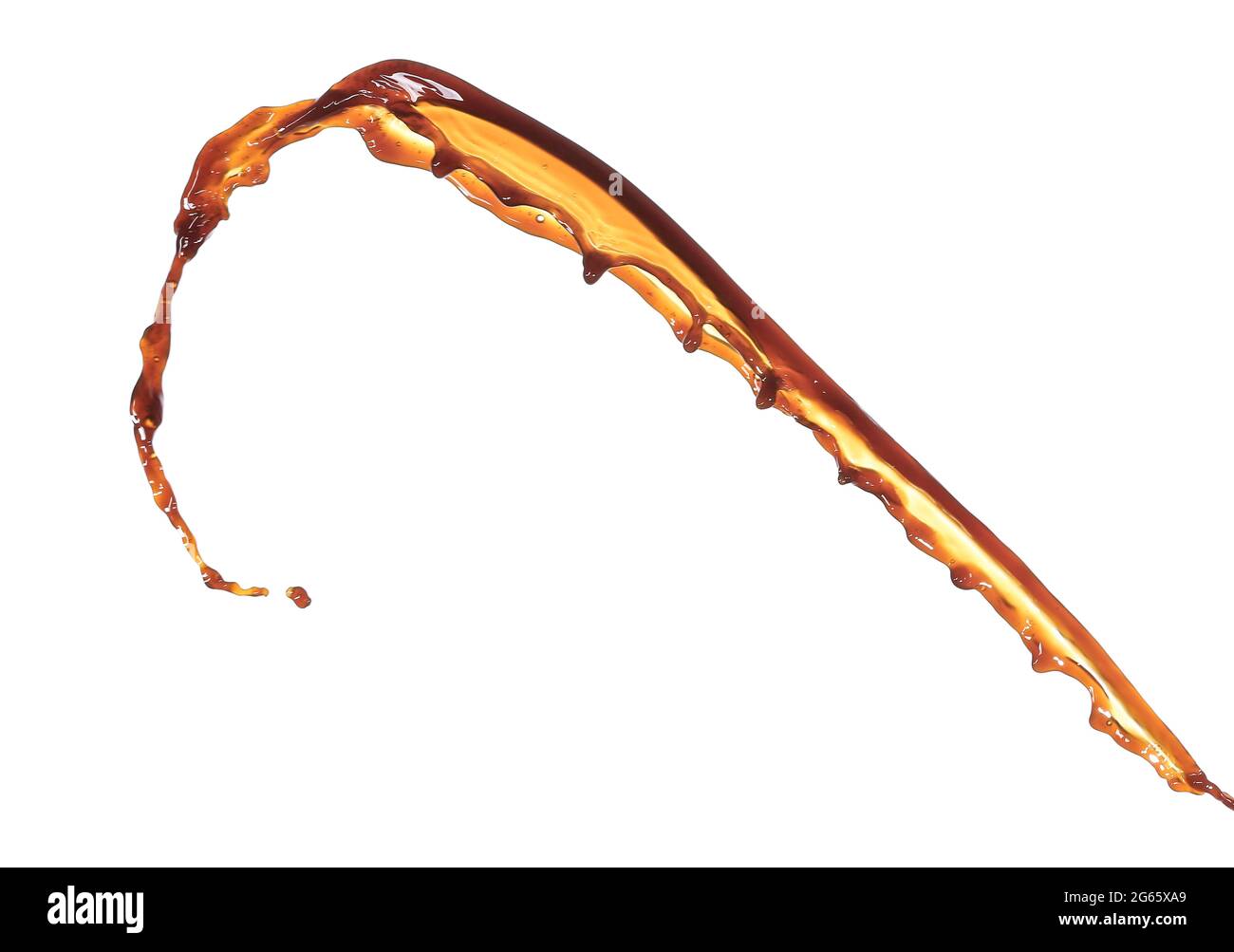 Splash of coffee on white background Stock Photo - Alamy