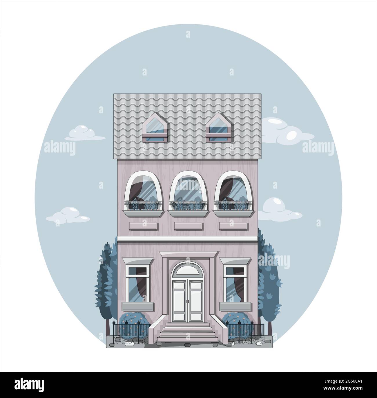 English cottage exterior Stock Vector Images - Alamy