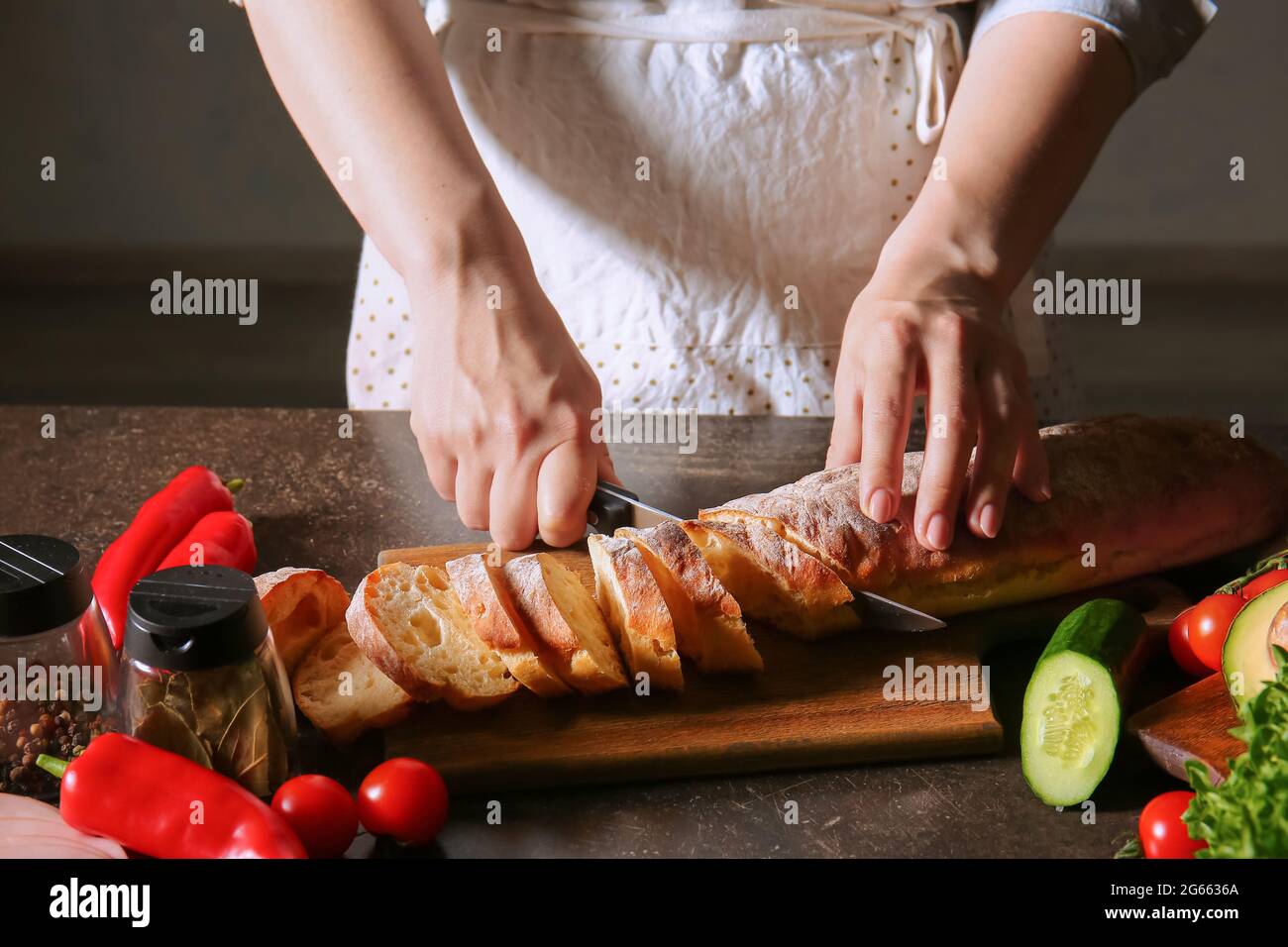 Female chef cooking sandwiches hi-res stock photography and images - Alamy