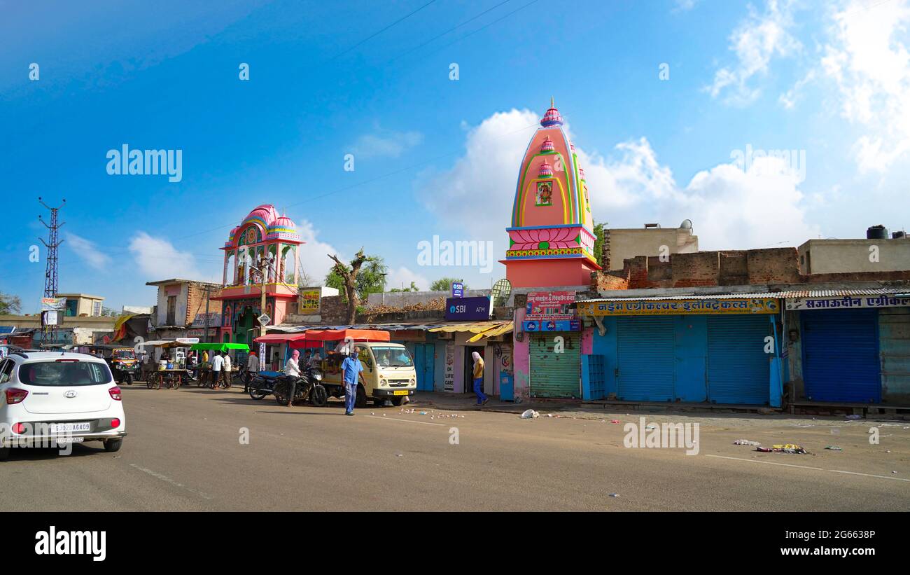 15 June 2021- Reengus, Sikar, India. Wonderful and amazing Hindu temple ...