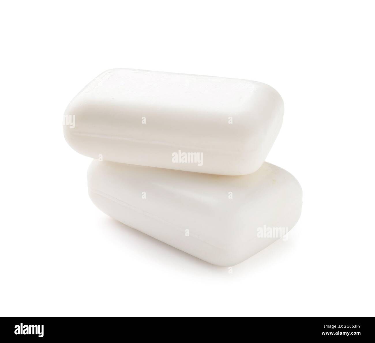 Stack of soap bars on white background Stock Photo - Alamy