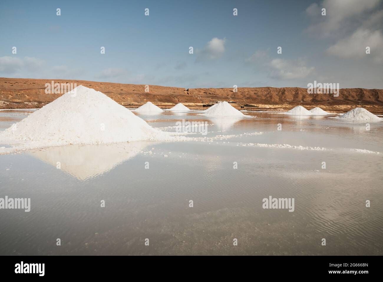 Pile of salt drying in the air - Sal Island, Cape Verde Stock Photo - Alamy