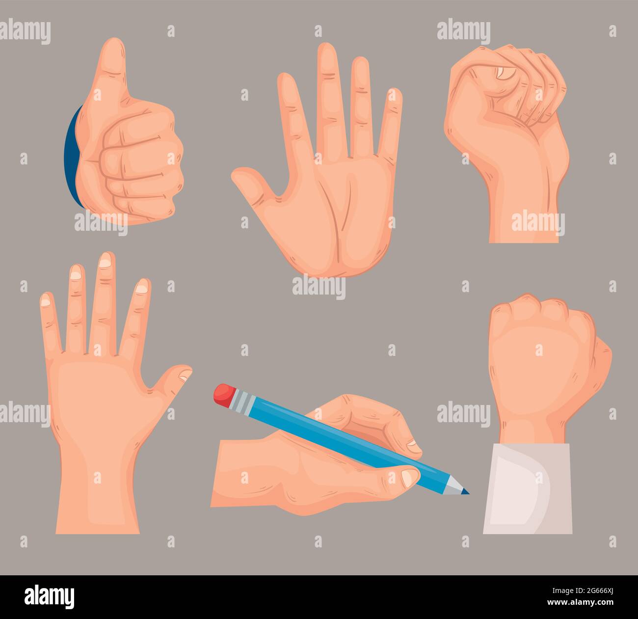 Human hands icon set Stock Vector Image & Art - Alamy