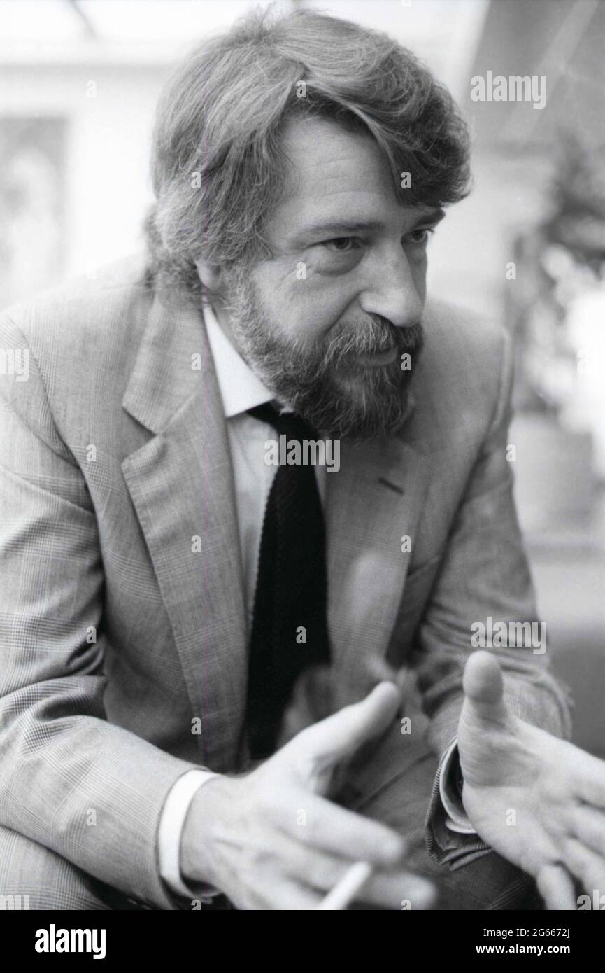 Portrait of the Romanian artist and politician Eugen Mihaescu in 1984 ...