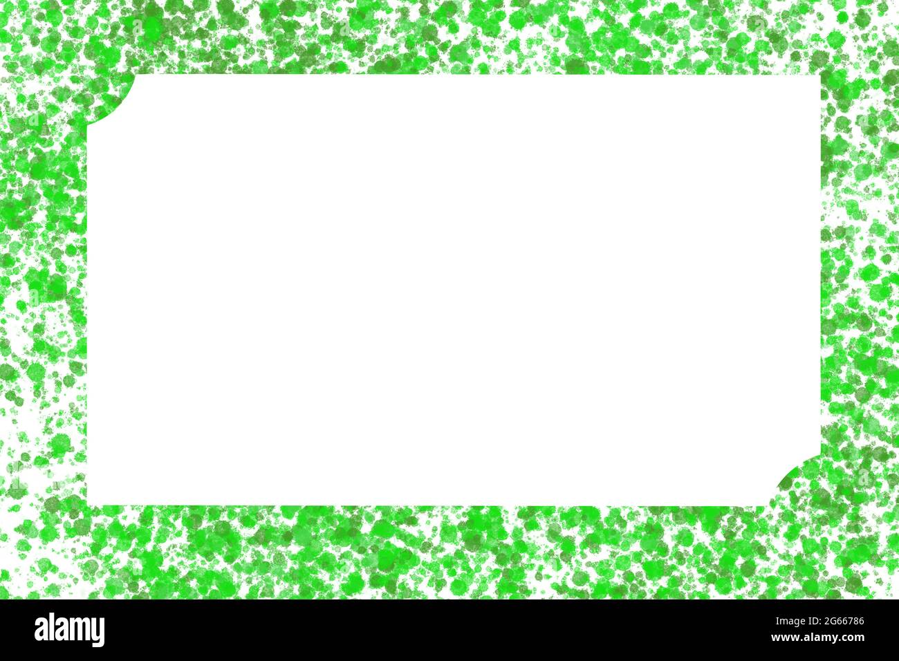 A Rectangle Border with a Green Splatter Texture Stock Photo - Alamy