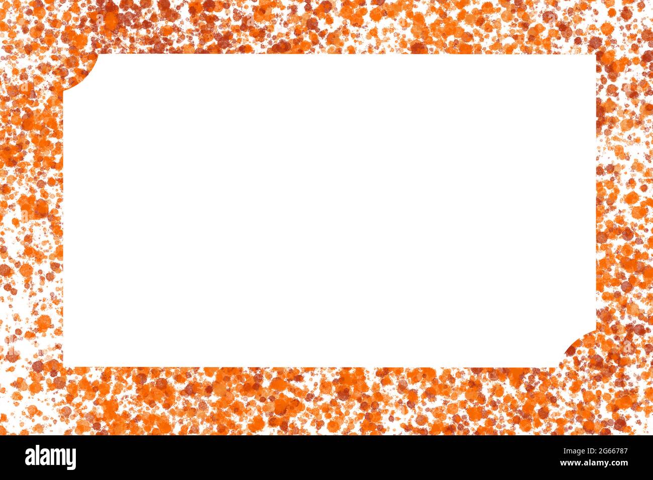 A Rectangle Border with an Orange Splatter Texture Stock Photo - Alamy