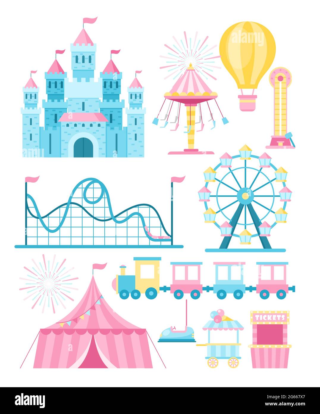 Children fun roller coaster Cut Out Stock Images & Pictures - Alamy