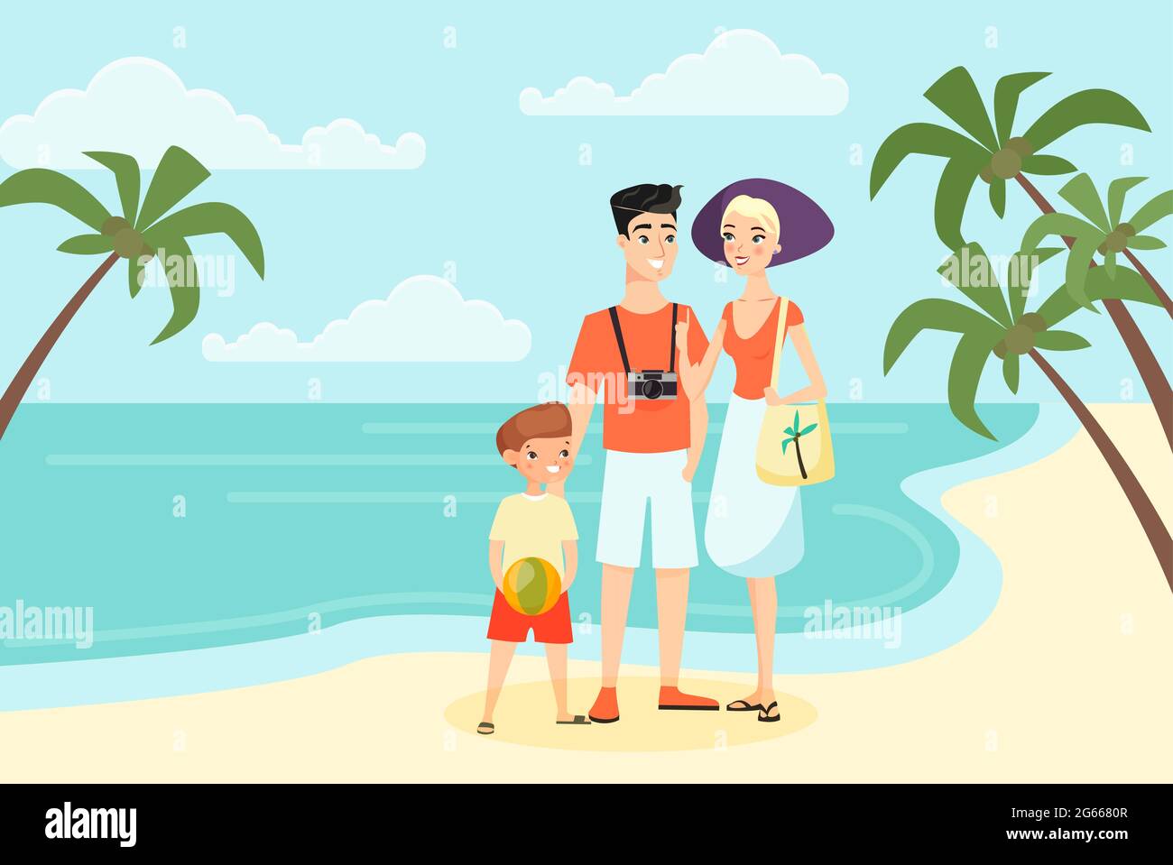 Family vacation holiday Stock Vector Images - Alamy