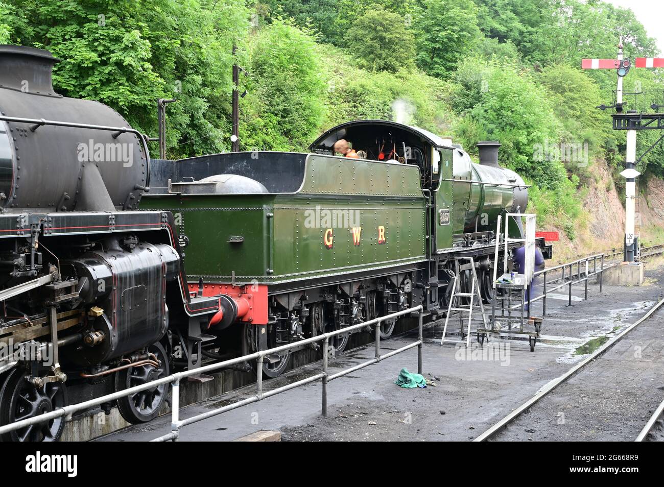 2857 a GWR freight steam engine Stock Photo - Alamy