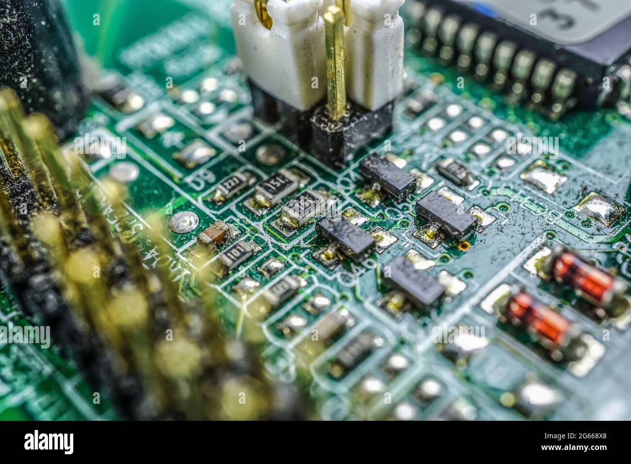 E-waste electronic, computer circuit cpu chip mainboard core processor ...