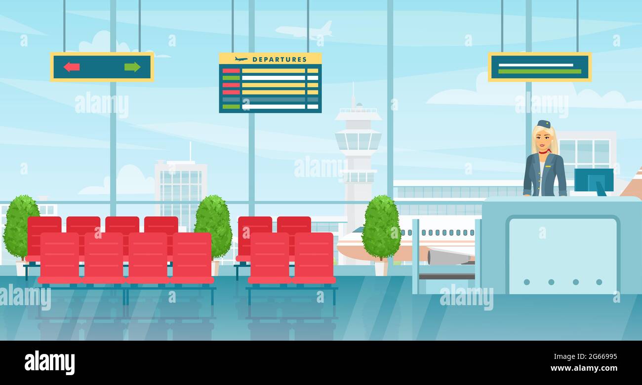 Departures hall Stock Vector Images - Alamy