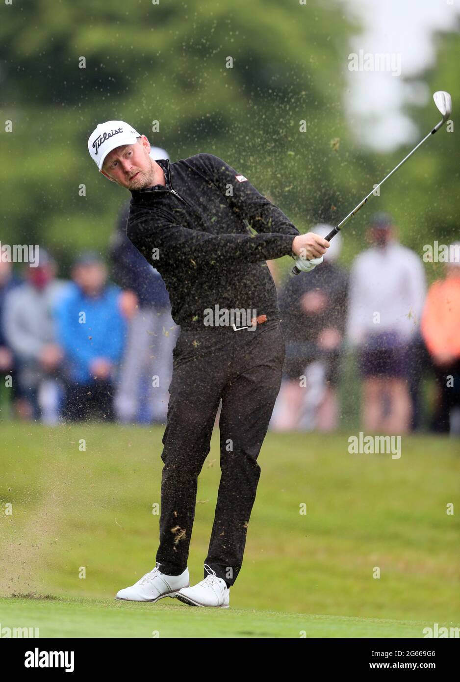 Justin Harding during day three of the Dubai Duty Free Irish Open at ...