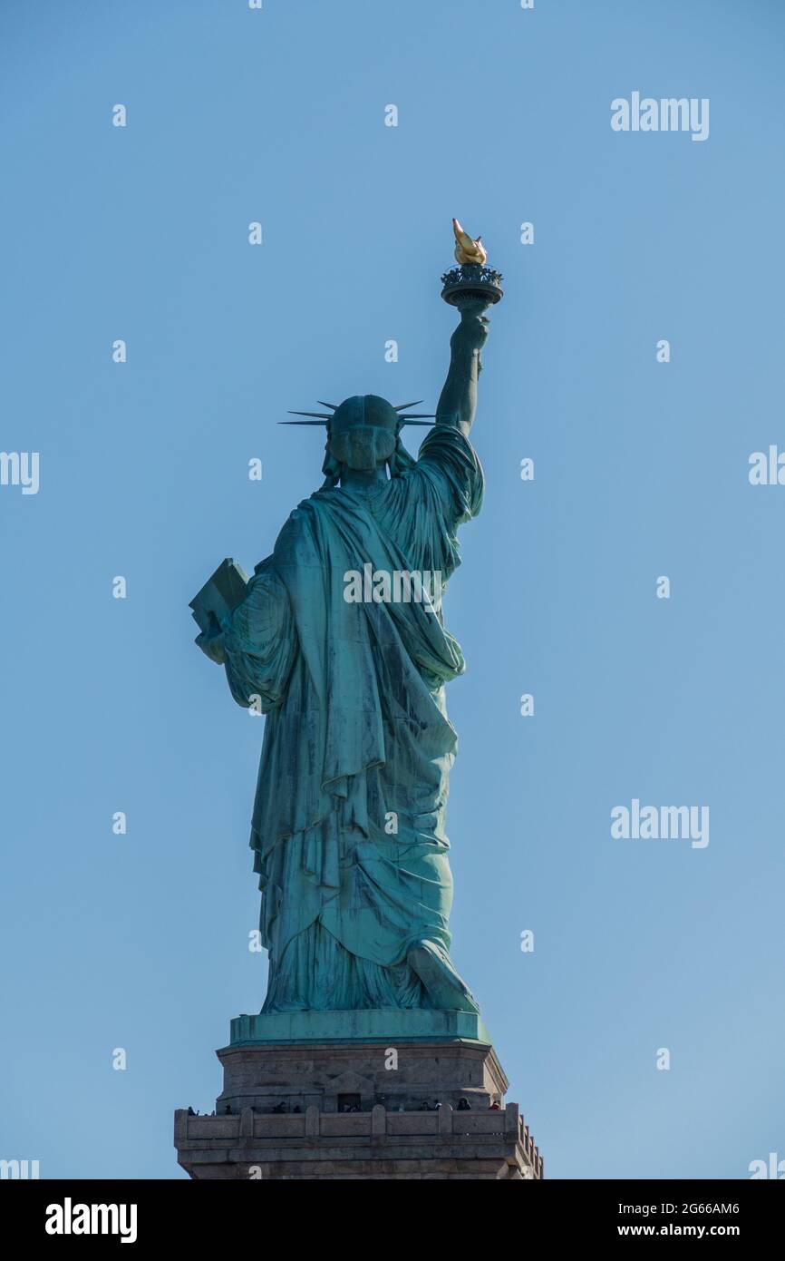 New York, United States, January 29, 2020: The Statue of Liberty is one ...