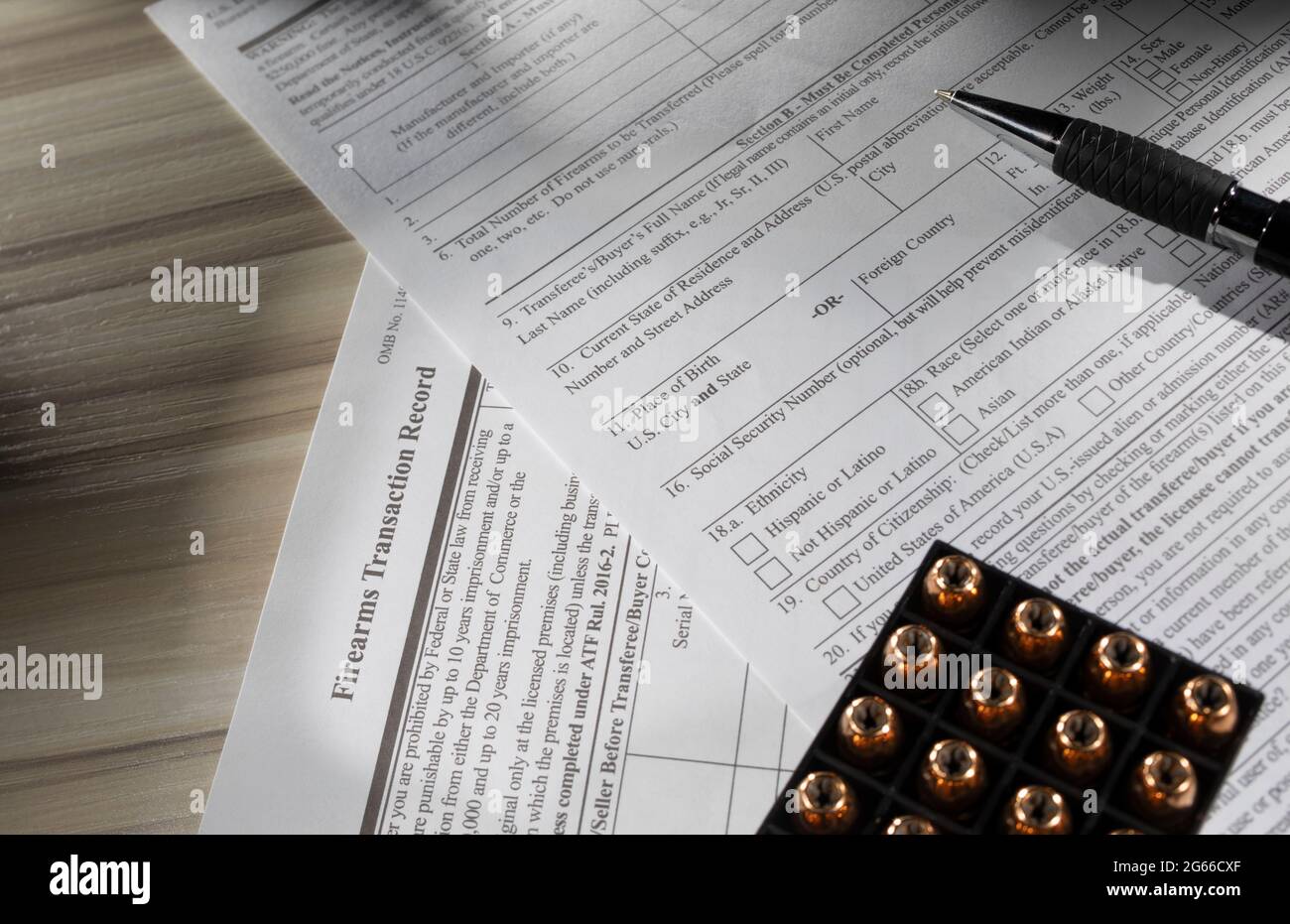 Public domain forms used by the FBI for its NICS background checks with ...