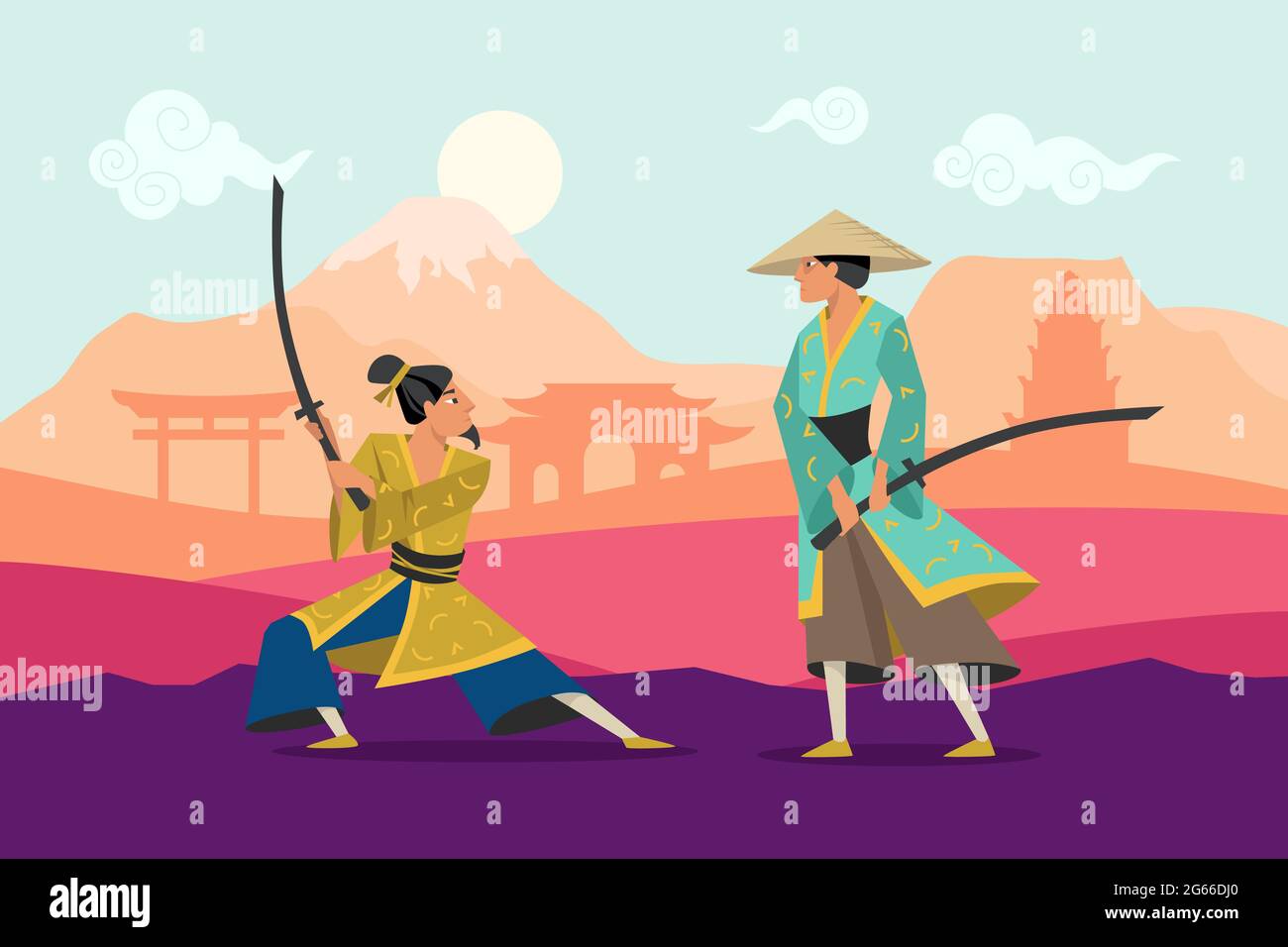 Samurai Fighting Two Swords High Resolution Stock Photography and ...