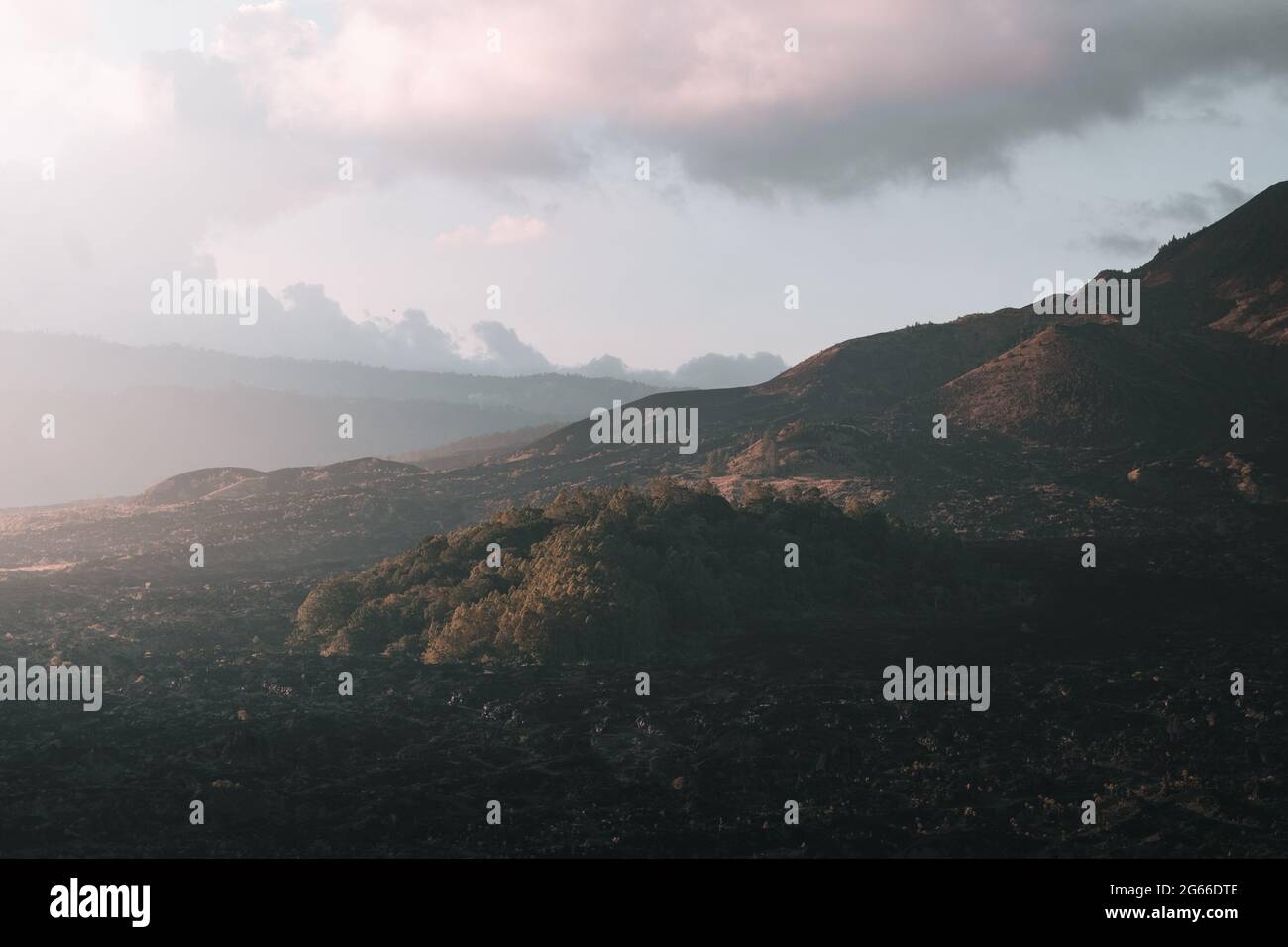 The ash filled base of the ancient Mount Batur, Bali Stock Photo - Alamy