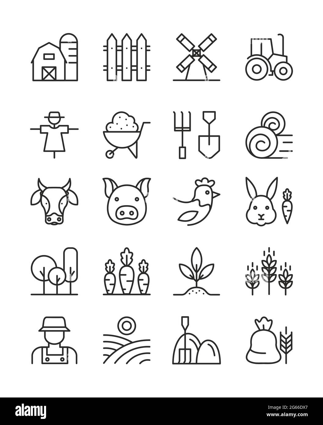 Black white outline rabbit Stock Vector Images - Alamy