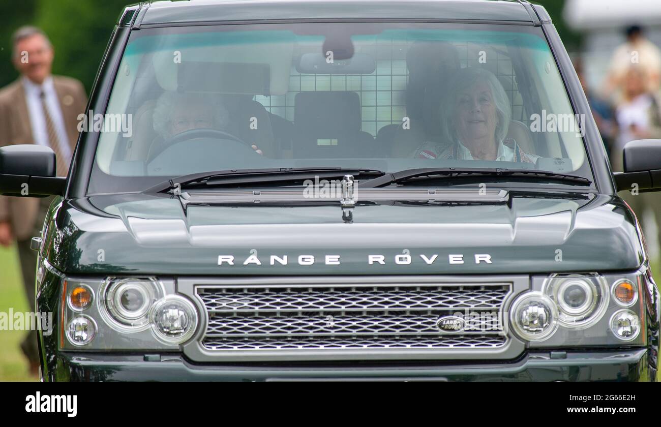 Queen Elizabeth II was enjoying Royal Windsor Horse Show this morning ...