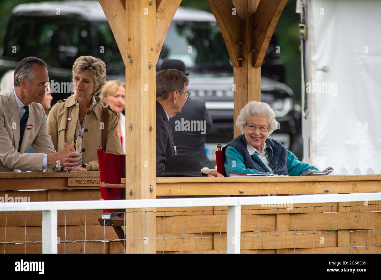Windsor, Berkshire, UK. 3rd July, 2022. Queen Elizabeth II was enjoying ...