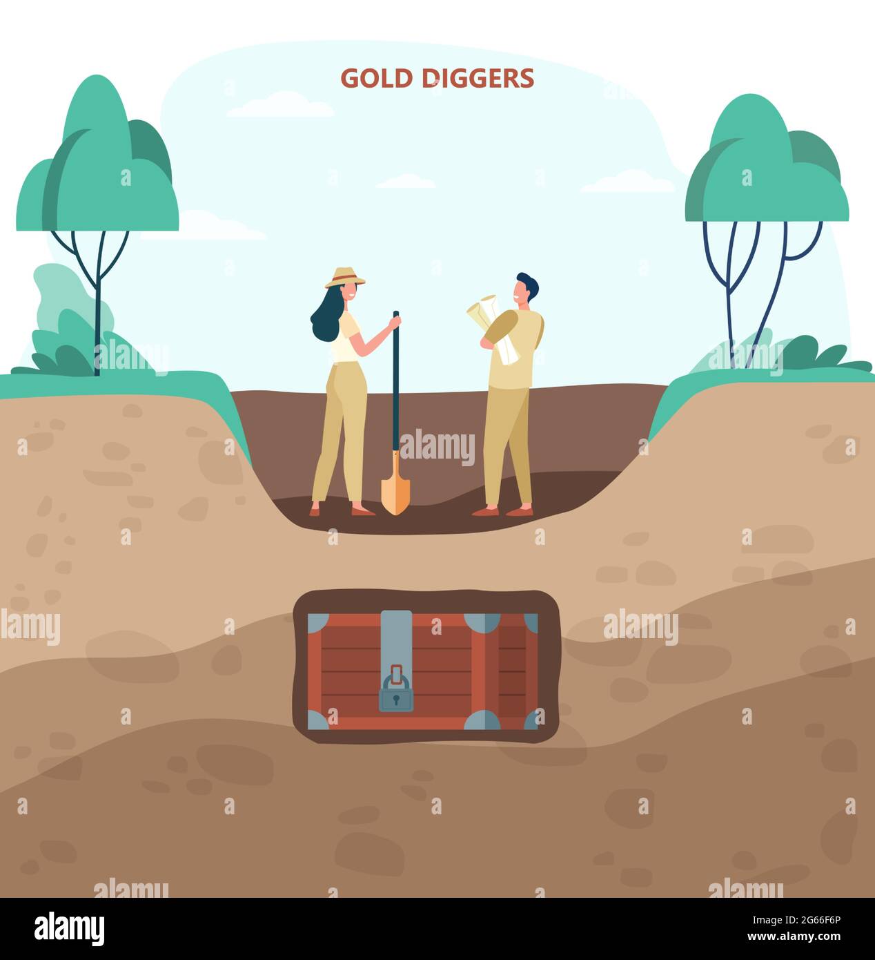 Digging Man Cartoon Illustration High Resolution Stock Photography and ...