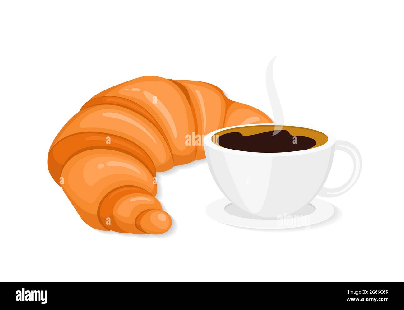 Flat croissant Cut Out Stock Images & Pictures - Alamy