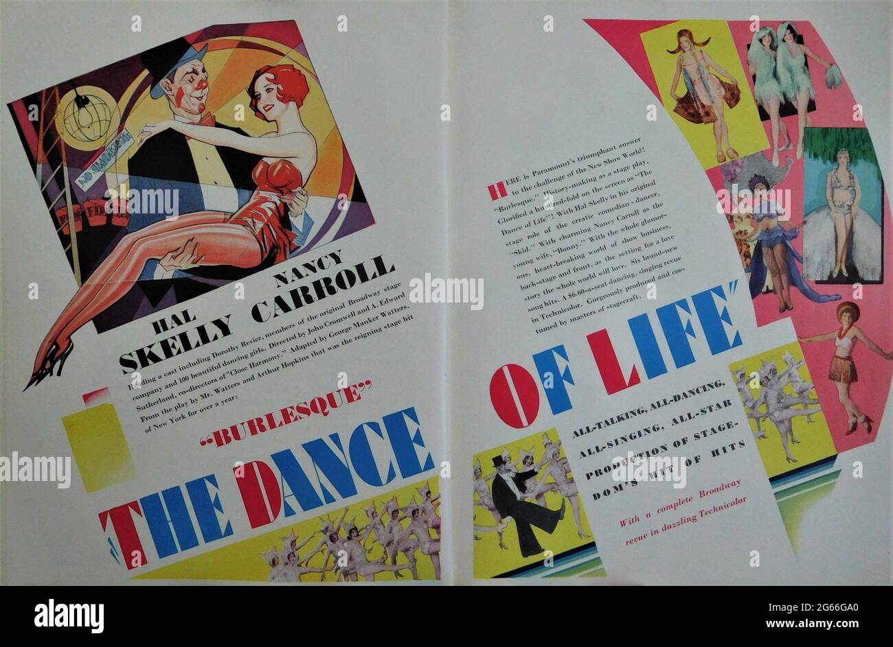 Promotional Artwork for HAL SKELLY and NANCY CARROLL in THE DANCE OF ...