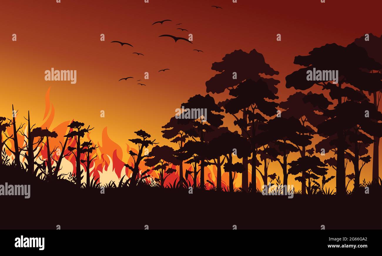 Wildland fire Stock Vector Images - Alamy