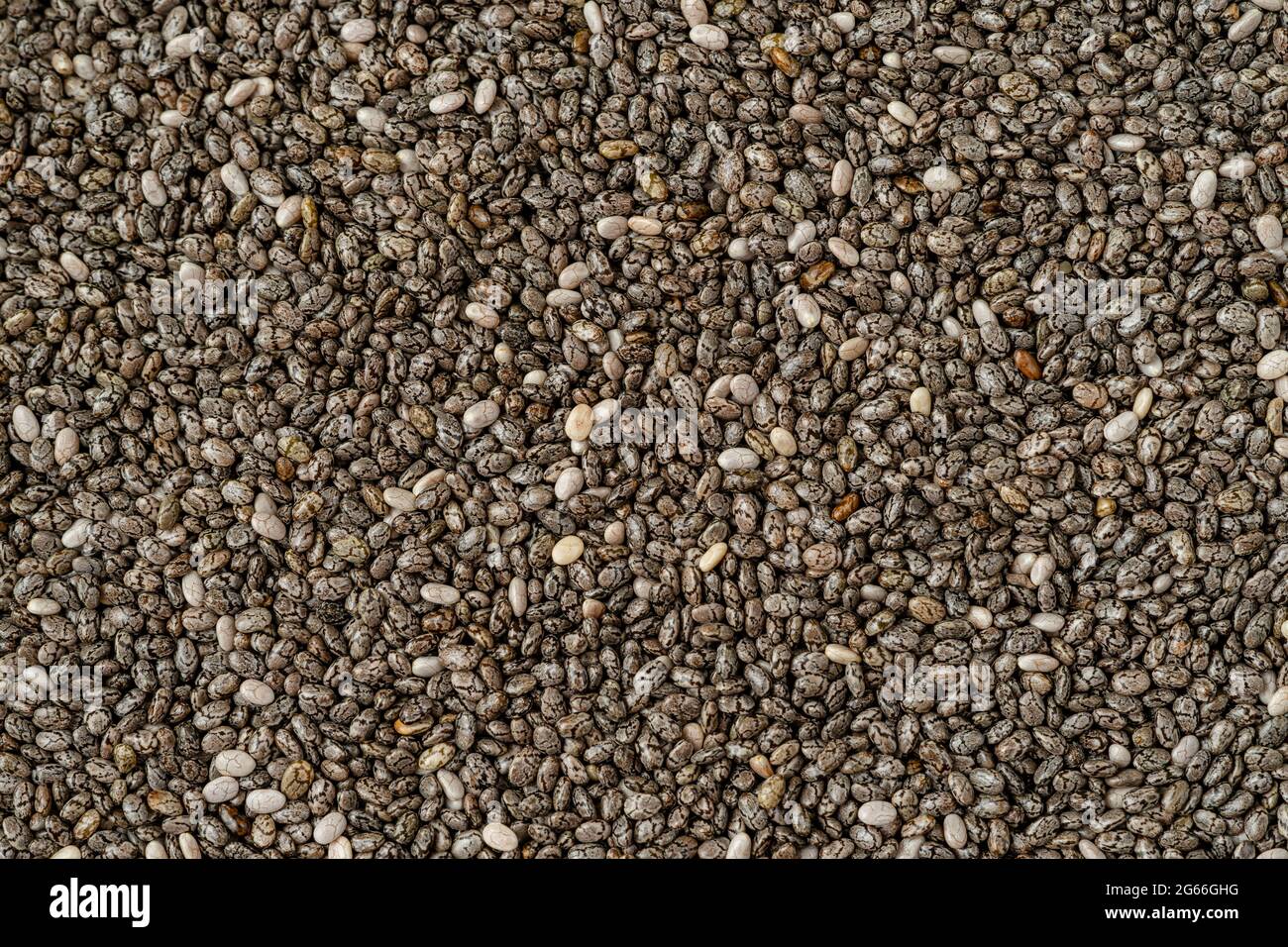 Black chia seed texture, directly above. Food background Stock Photo ...