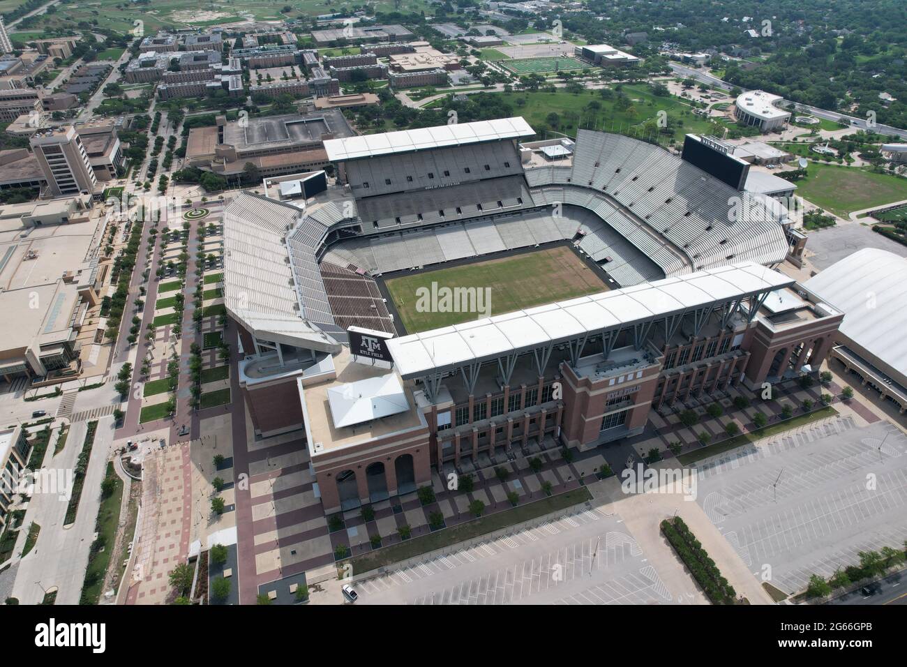 An aerial view of Kyle Field, Sunday, May 30, 2021 in College Station ...