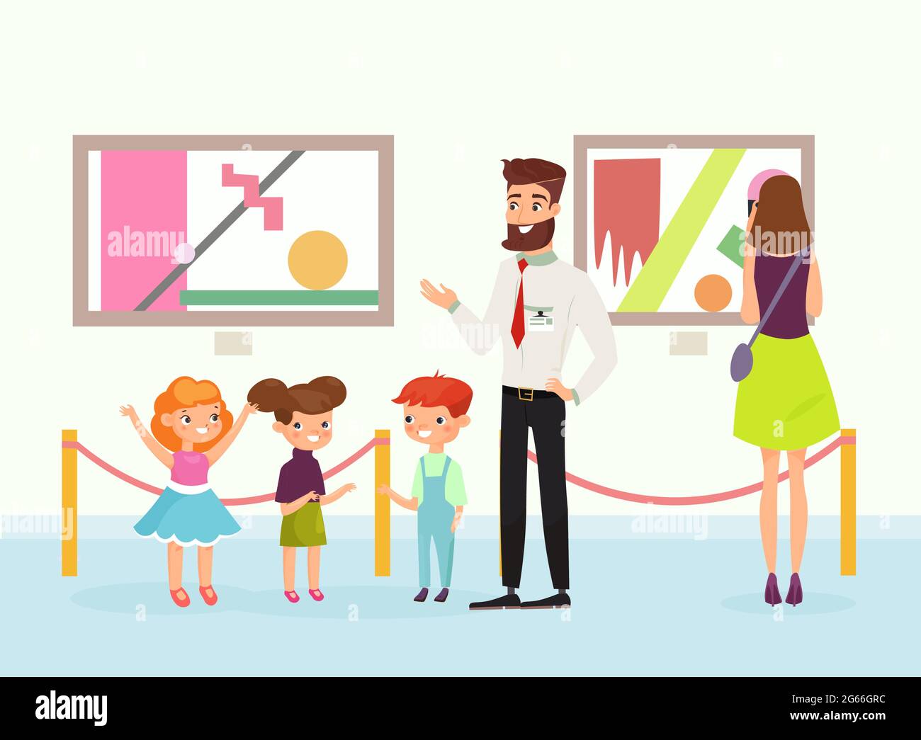 Children looking on frame Stock Vector Images - Alamy