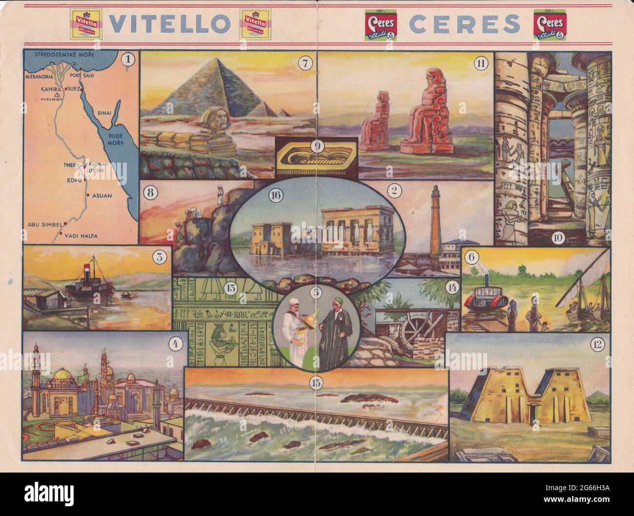 Vintage Vitello Ceres Okenka do sveta Egypt - Story book of Egypt 1930s ...