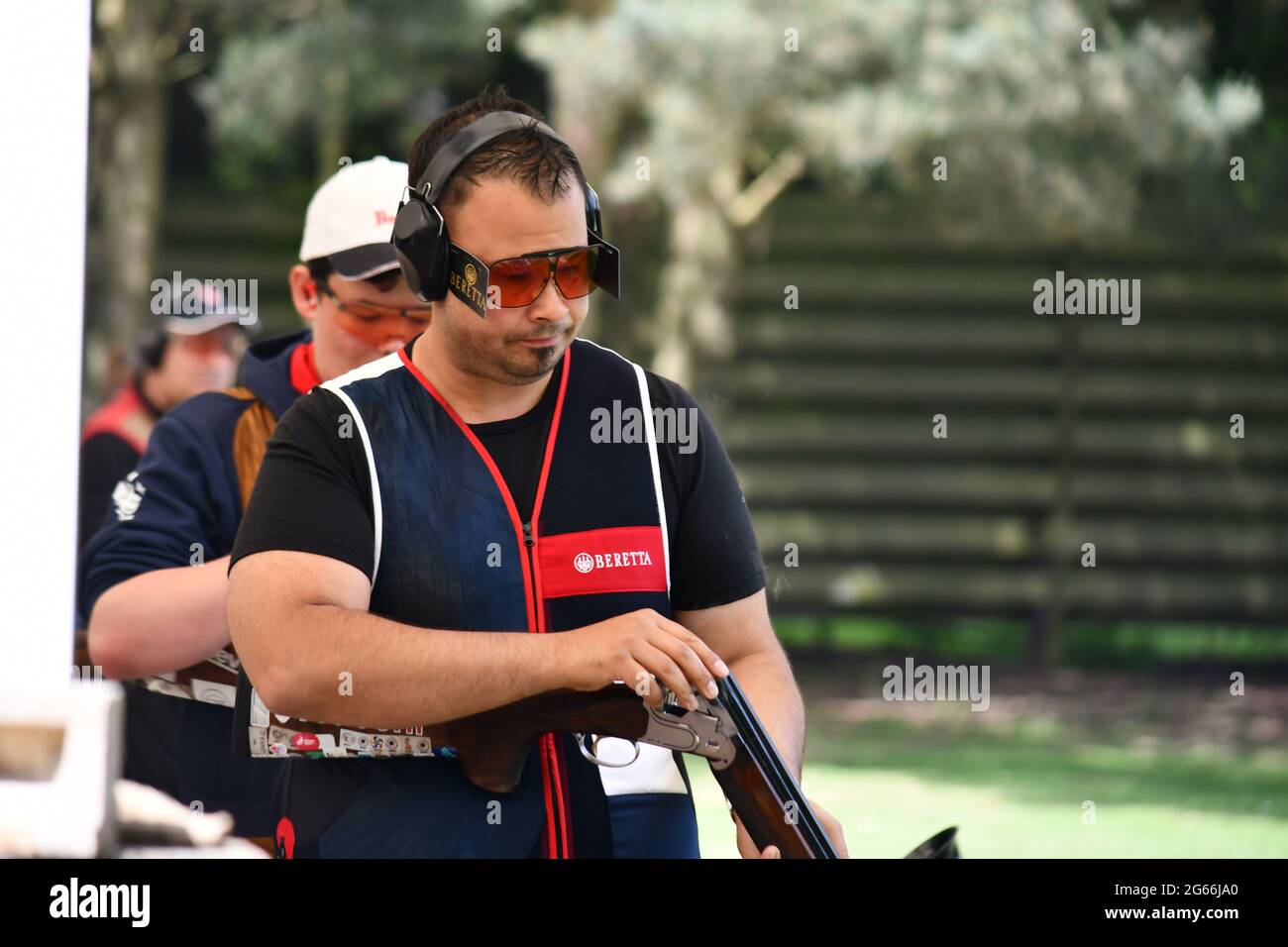 Aaron Heading competing in the British Shotgun Series June 2021 Stock ...