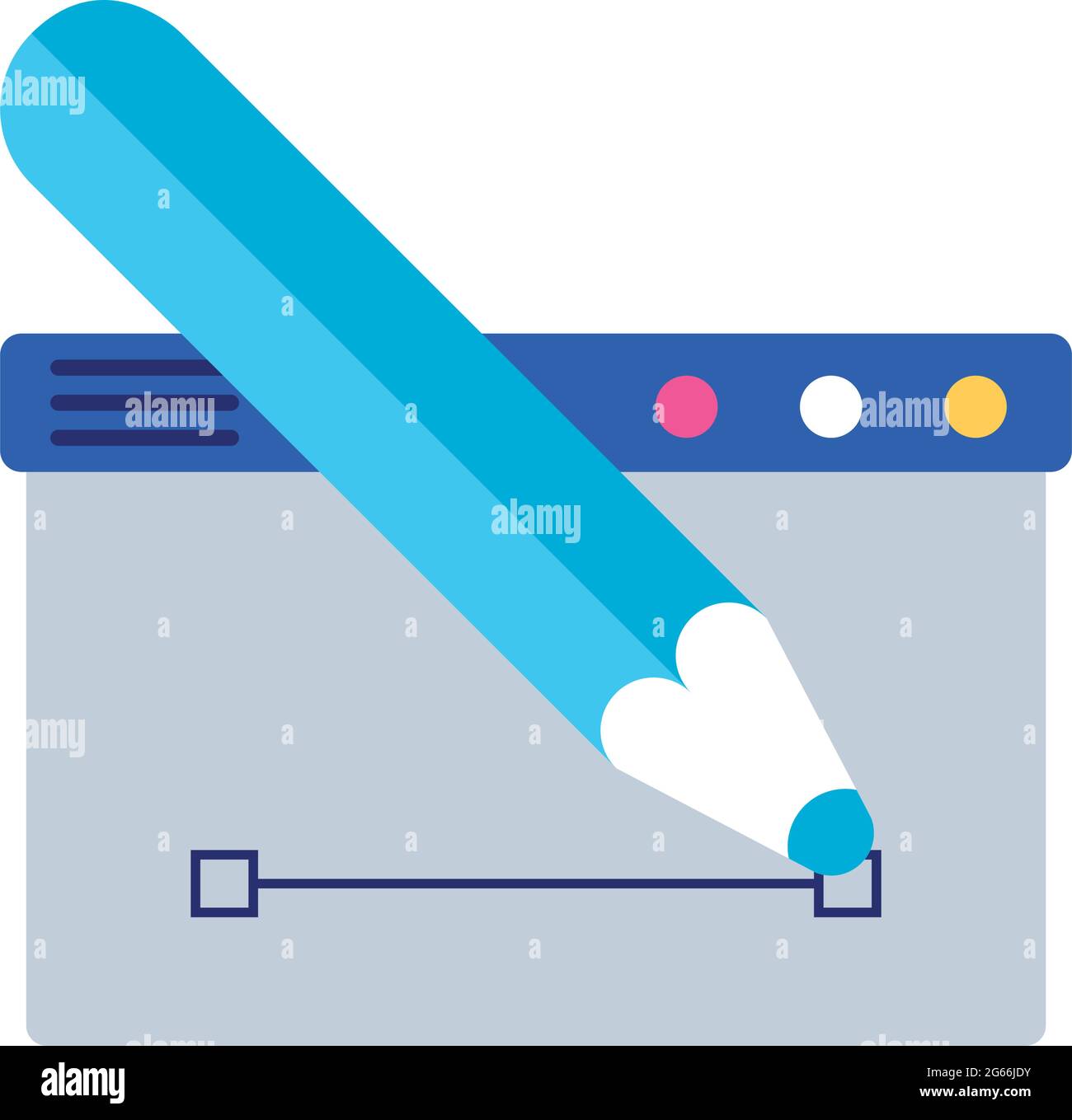webpage template with pencil Stock Vector Image & Art - Alamy