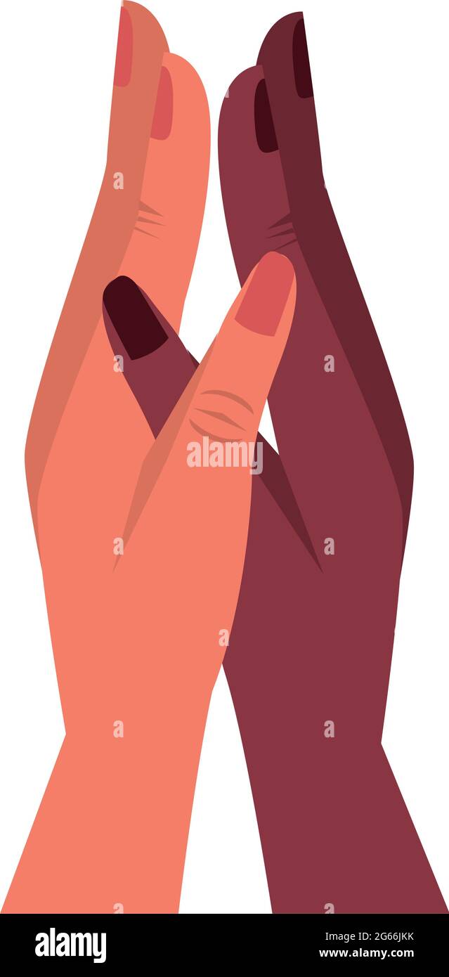 multiracial friends handshake Stock Vector Image & Art - Alamy