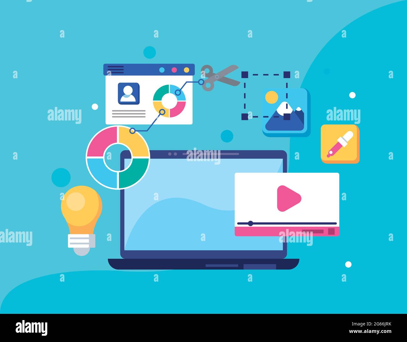 laptop with web design Stock Vector Image & Art - Alamy
