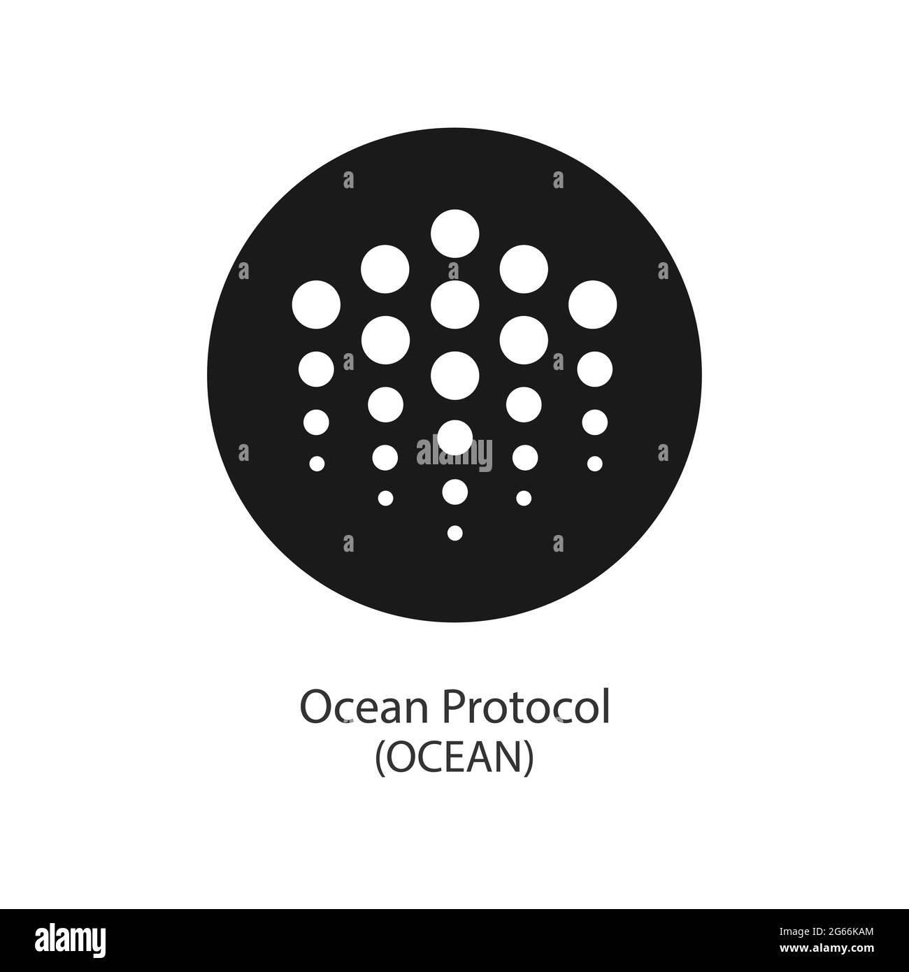 Ocean Protocol decentralized cryptocurrency vector logo Stock Vector ...