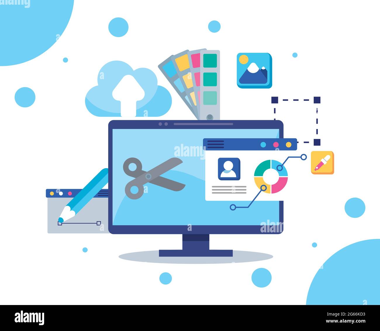 web design in desktop Stock Vector Image & Art - Alamy